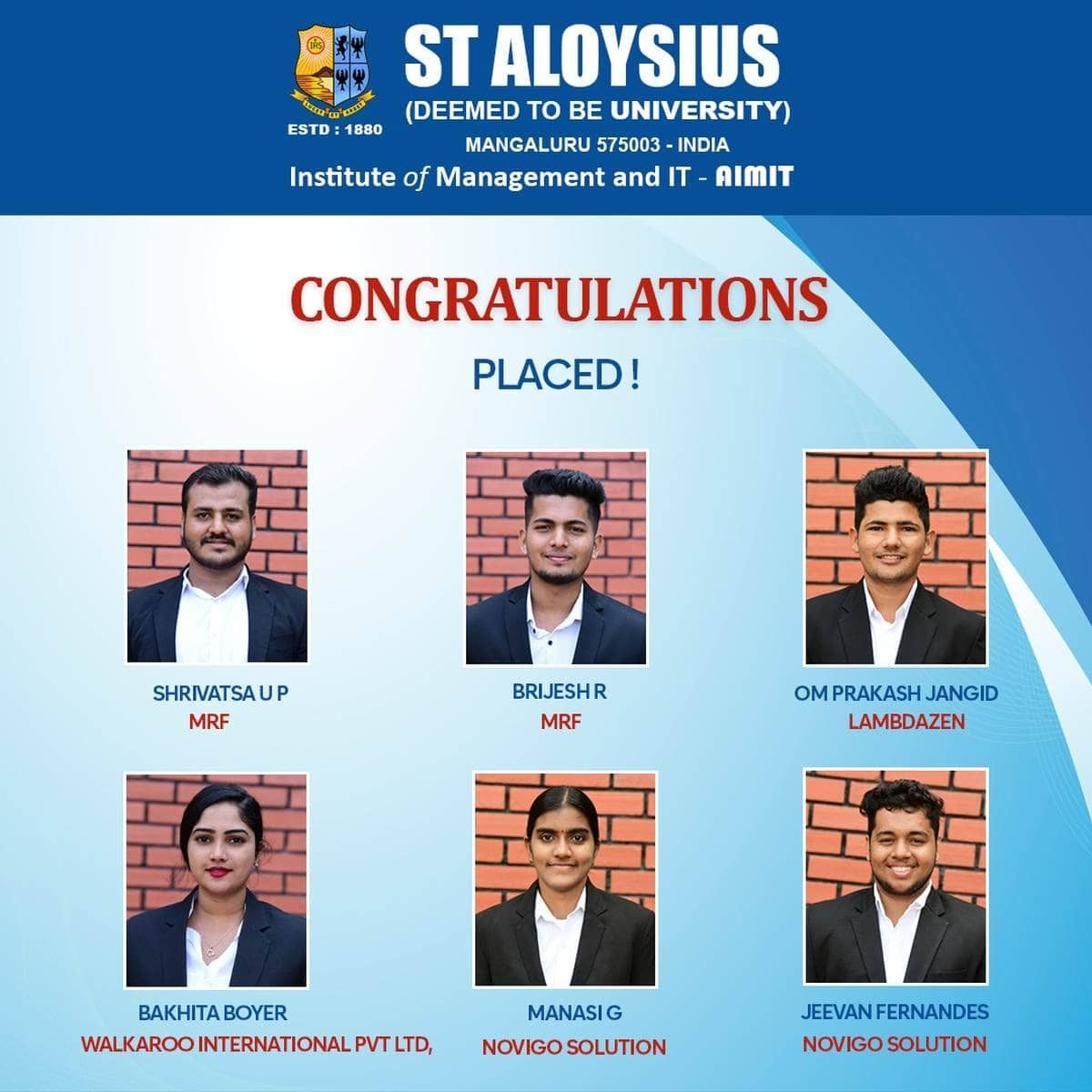 Best Training and Placement Cell - AIMIT