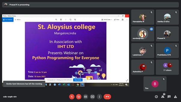 “Python Programming for everyone” workshop by IIHT Techademy: - AIMIT