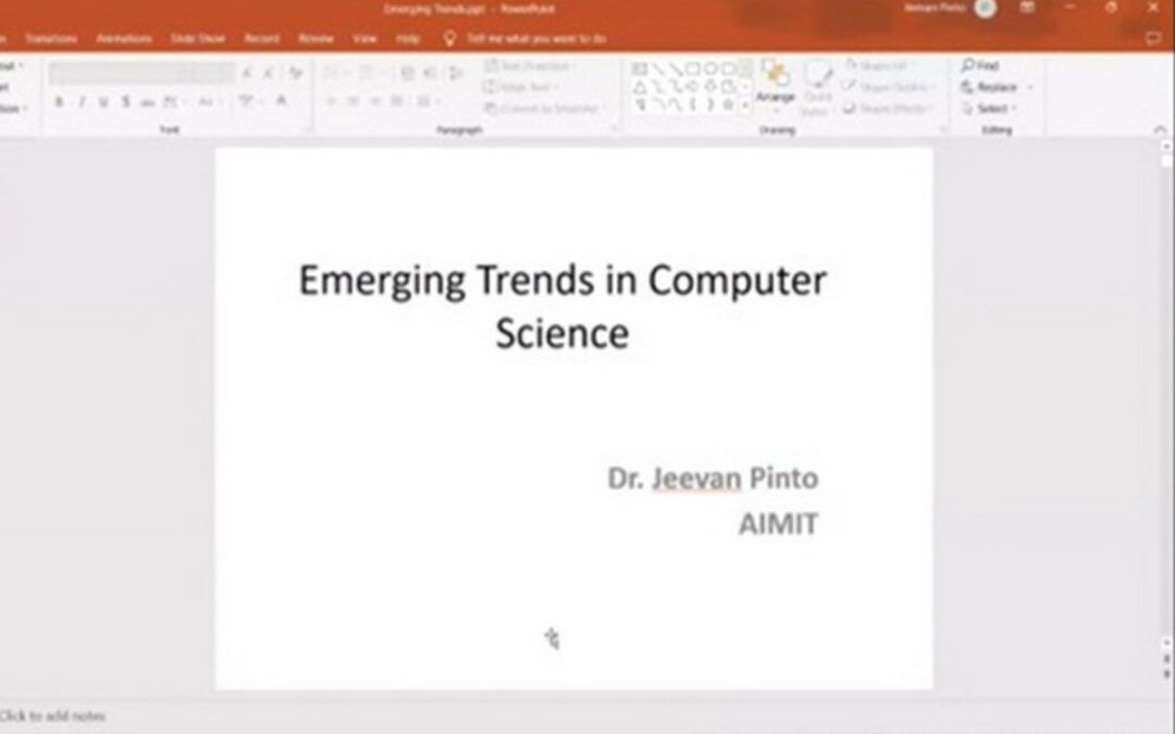 Webinar on ‘Emerging trends in computer science’ - AIMIT