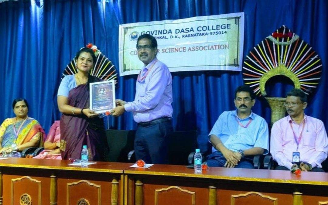 Anushree Raj inaugurates computer science association at Govinda Dasa ...